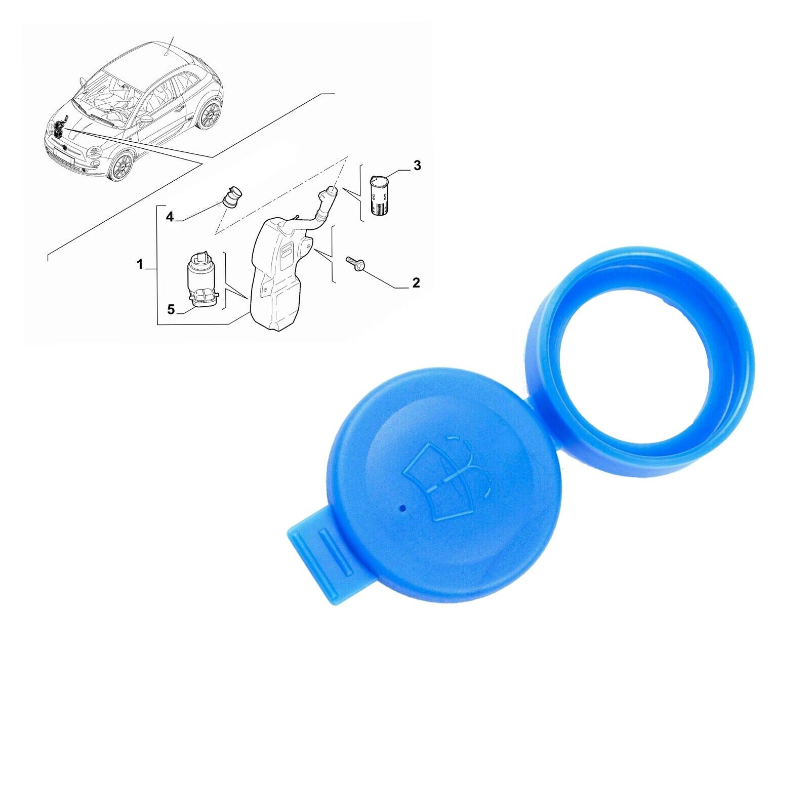 Капачка Timshel Parts, За FIAT 500, Doblo, Fiorino, Linea, Bravo, Croma ...