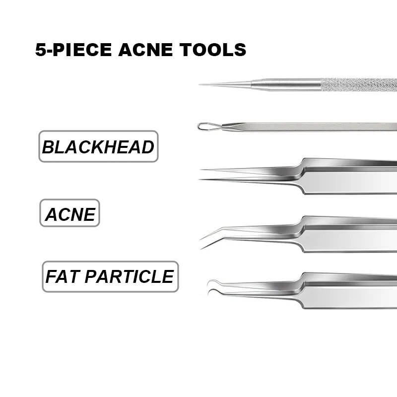 Set 6 pensete pentru extractie puncte negre, comedoane, acnee ...