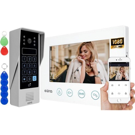 Videointerfon, EURA, 12 V, Alb - eMAG.ro