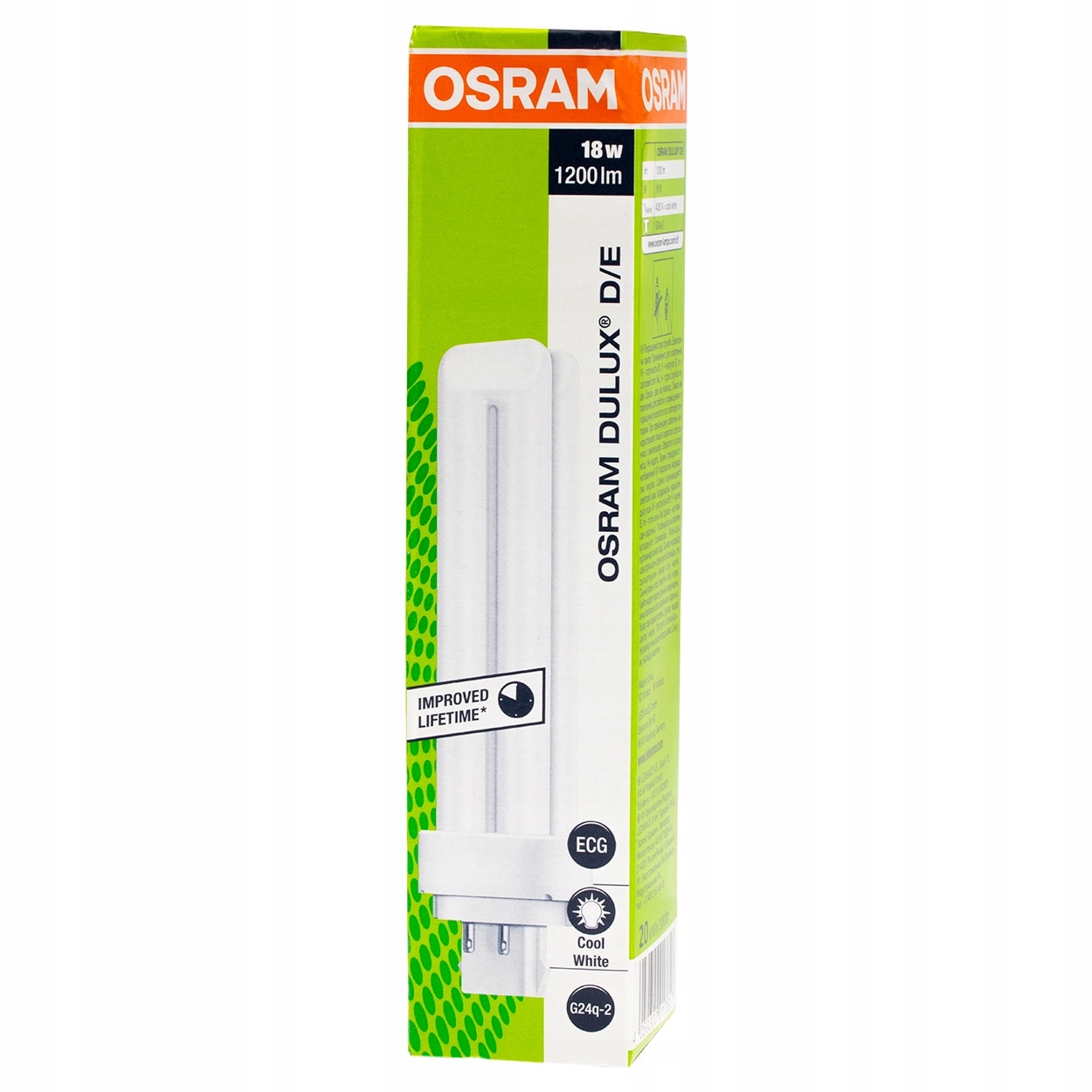 Bec economic Dulux D/E, Osram, Sticla, G24Q-2, 18 W, 4000K, 4 pini ...