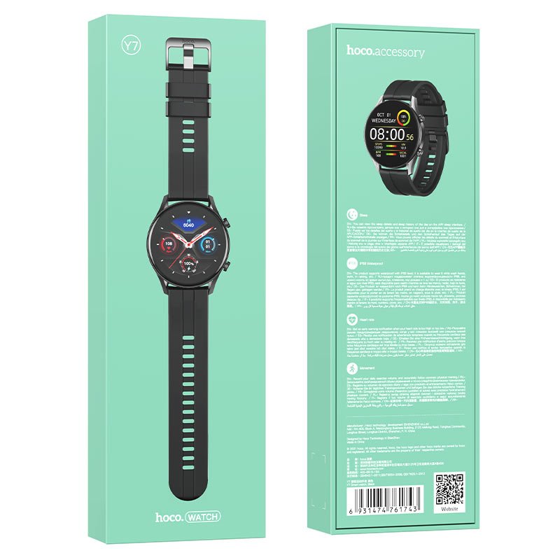 Smartwatch HOCO Y7 - Negru - eMAG.ro