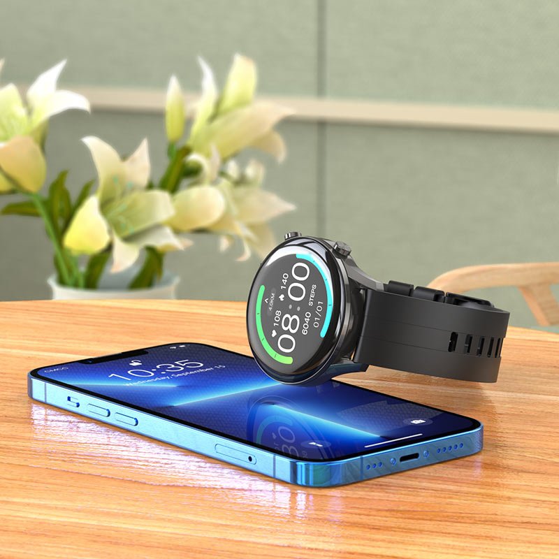 Smartwatch HOCO Y7 - Negru - eMAG.ro
