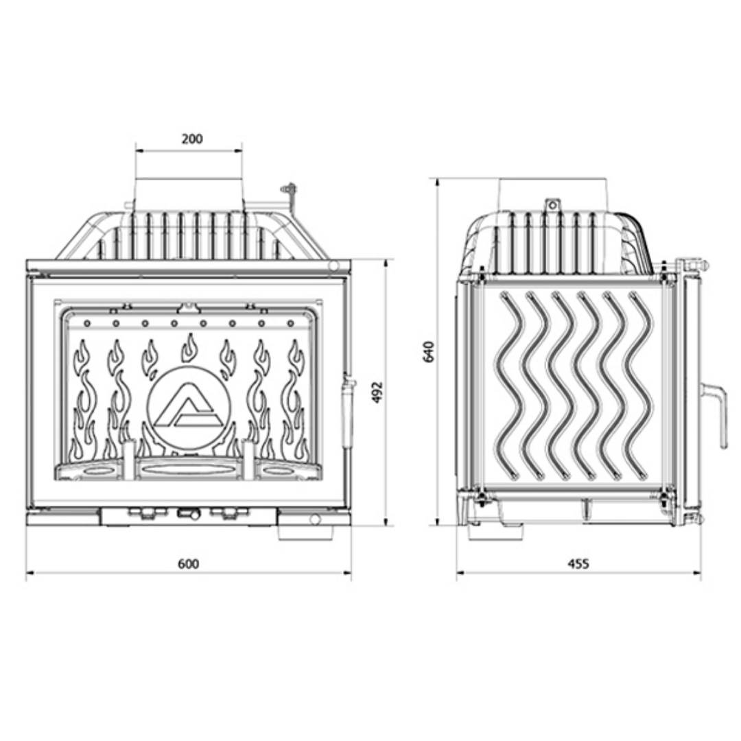Semineu lemne Kawmet W17s, 12.3 kW, fonta - eMAG.ro