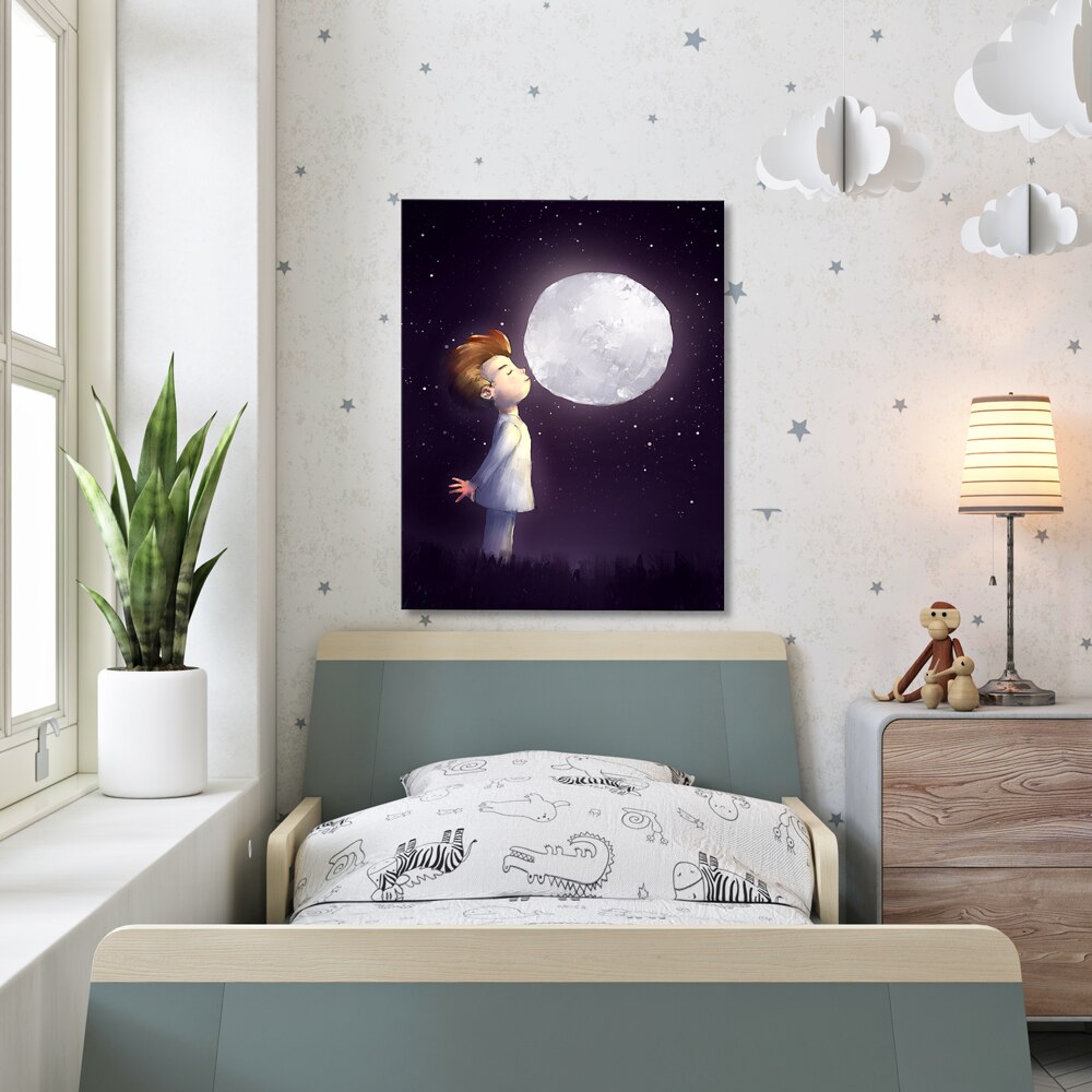 Tablou camera copilului, Panza, Baietel, 120x165cm, Multicolor - eMAG.ro