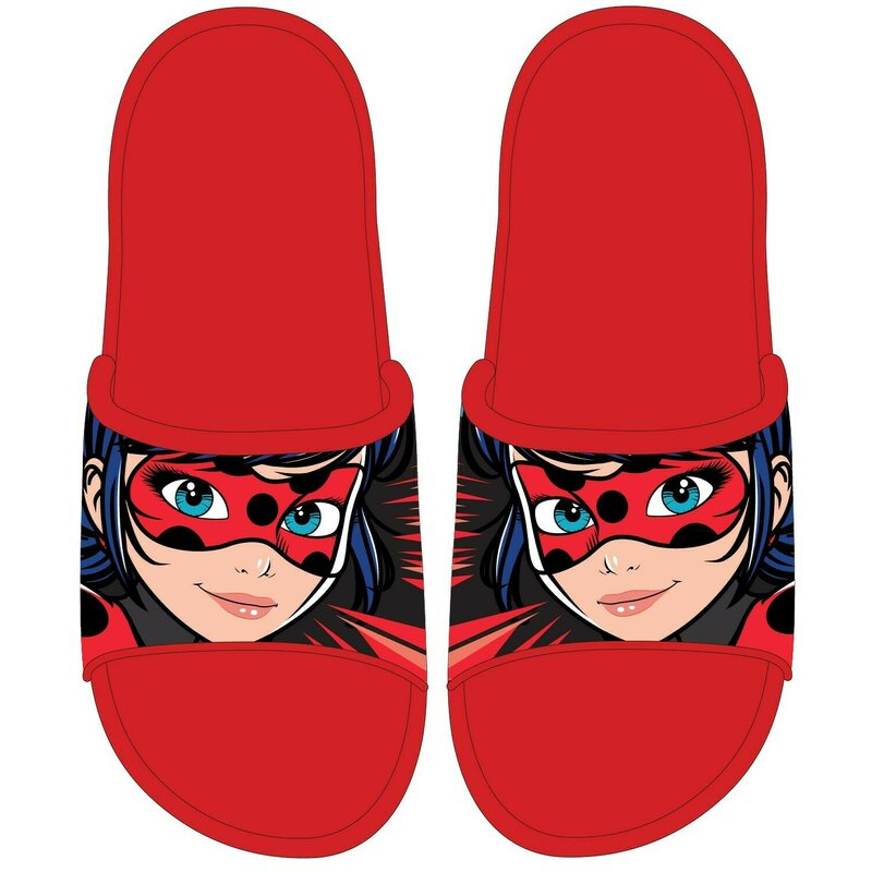 Papuci, PVC, Miraculous, rosu 25-26 - eMAG.ro