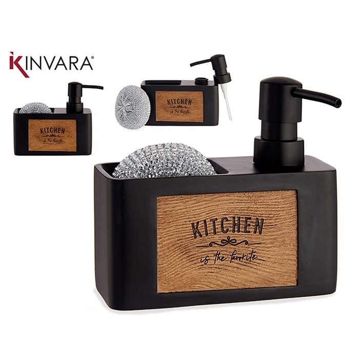 Dispenser detergent lichid cu suport burete, Kinvara, burete sarma ...