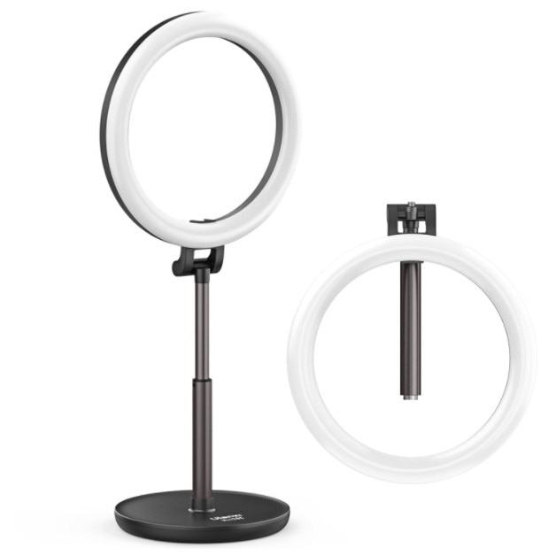 KIT Desktop Ring Light LED Ulanzi VL120C cu suport lampa si telecomanda ...