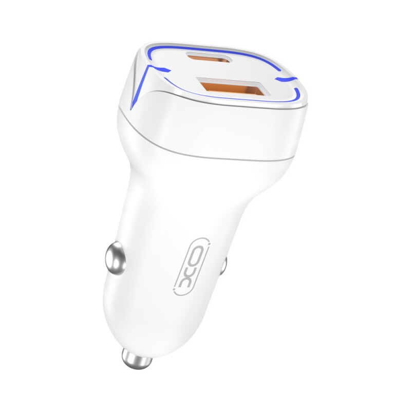 Adaptor Auto XO CC37, Universal, 1 Tip C, 1 USB, 3A, 20W, Alb - eMAG.ro