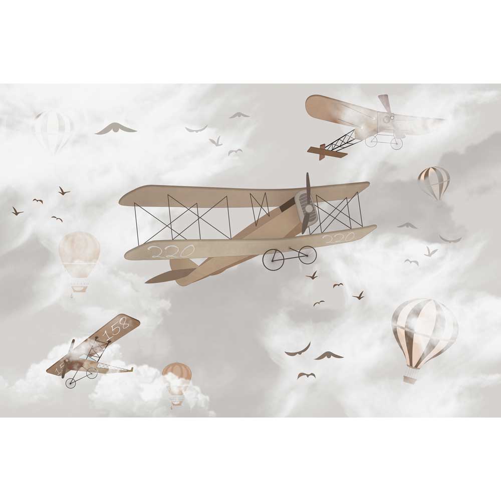 Tablou pentru copii, Avioane cu baloane, 130x95cm, Multicolor - eMAG.ro