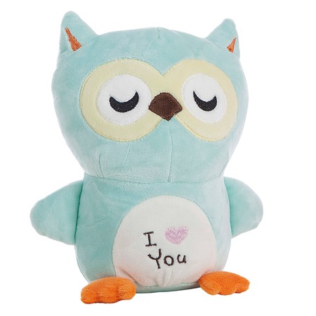 Melia - zöld bagoly baby plüss - 22cm - eMAG.hu