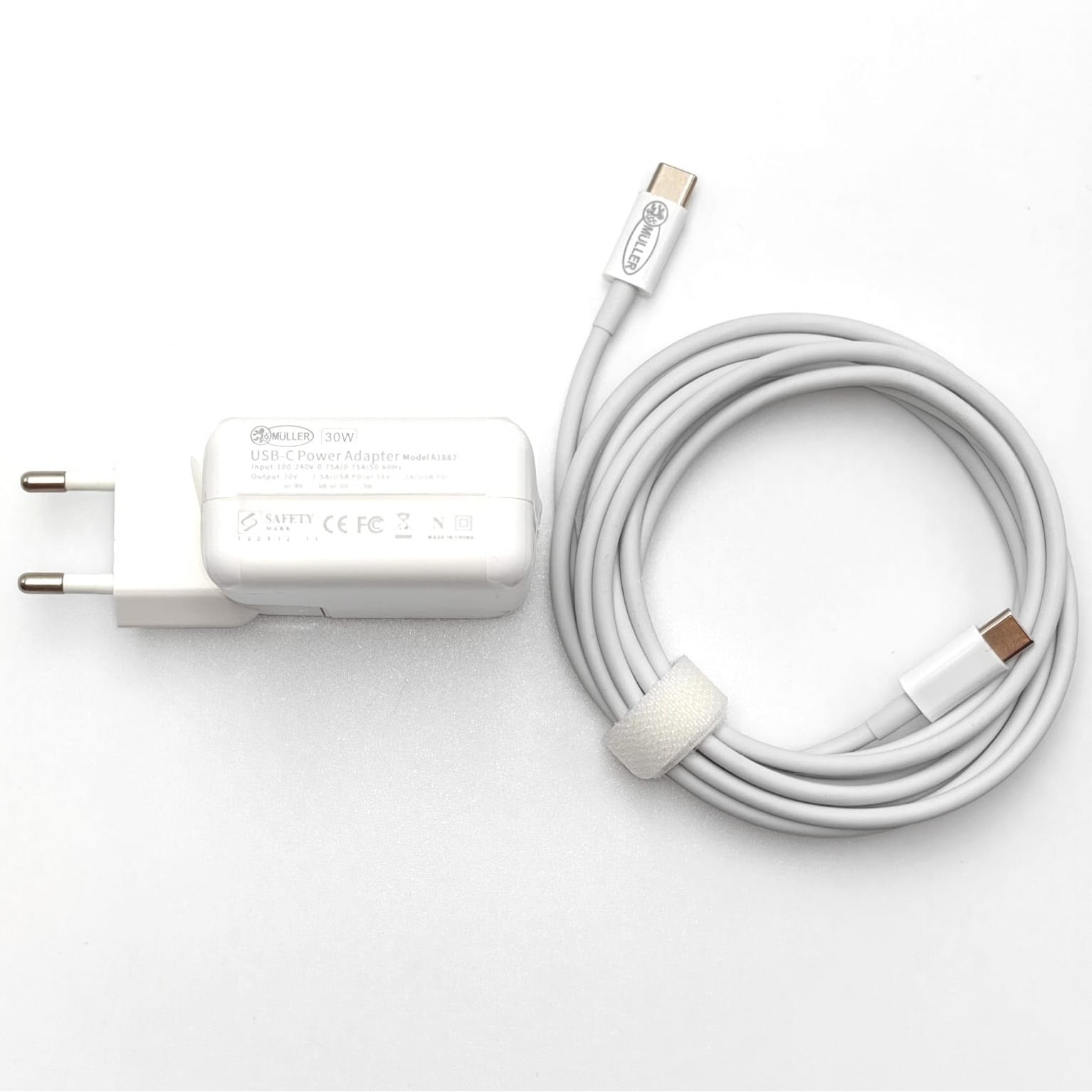 Set incarcator si cablu de 1,8 m, USB-C 30W A1540 A1534, MacBook 12 ...