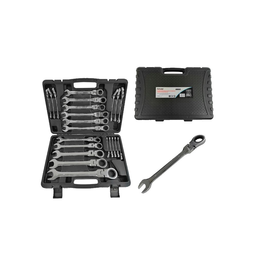 Set chei fixe si inelare cu clichet si balama, 22 piese, 6 - 32 mm ...