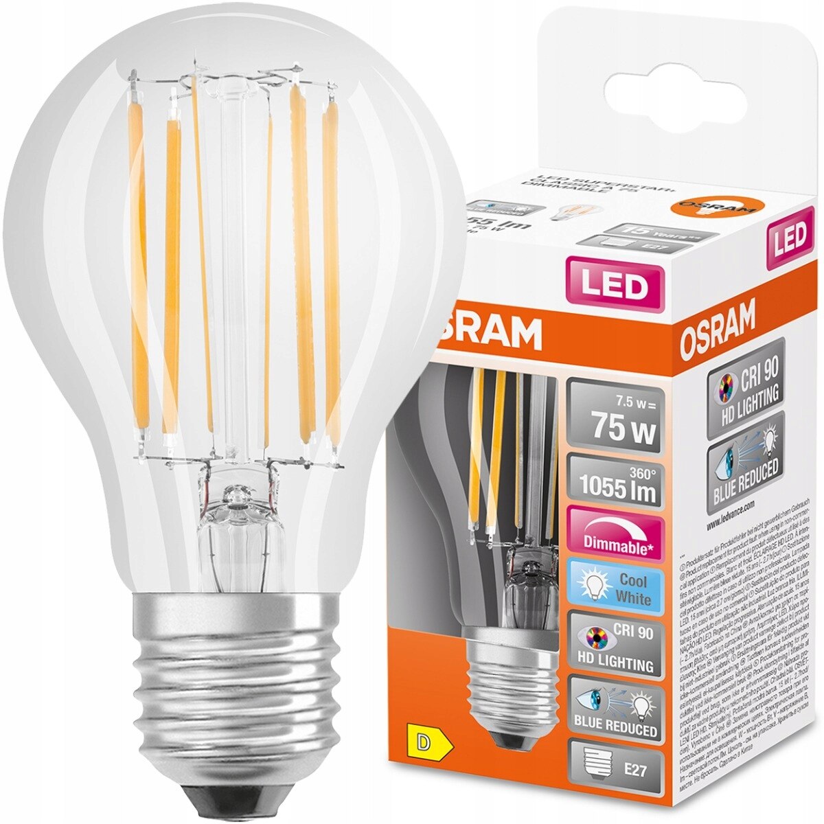Bec LED, Osram, E27, A60, 7.5W, 4000K, Alb - eMAG.ro Bec LED, Osram, E27, A60, 7.5W, 4000K, Alb - eMAG.ro