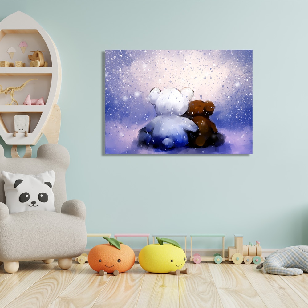 Tablou Ursuleti, Panza, 30x40 cm, Multicolor - eMAG.ro