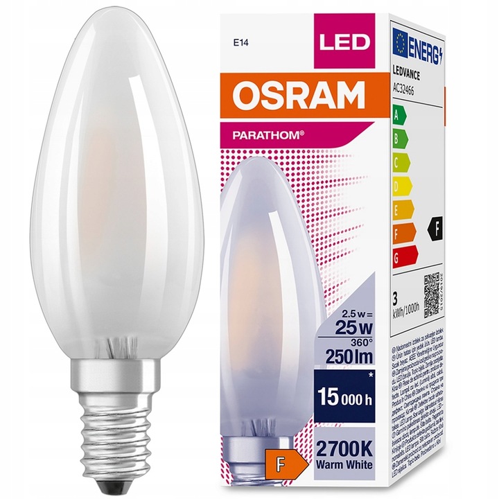 Bec Led Osram E14 B35 2 5w 25w 250lm 2700k Alb Cald Emag Ro