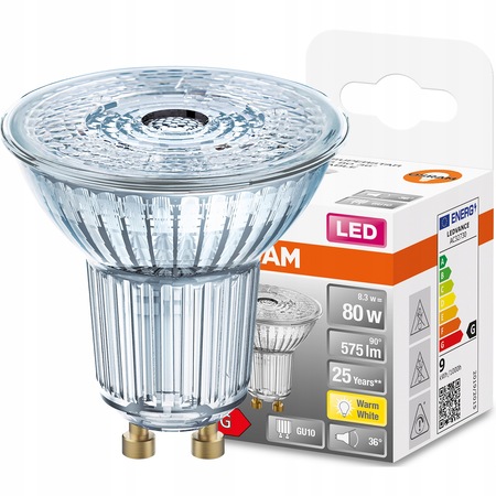 Bec LED, Osram, GU10, 8.3W 80W, 575 lm, 2700K, Alb cald - eMAG.ro