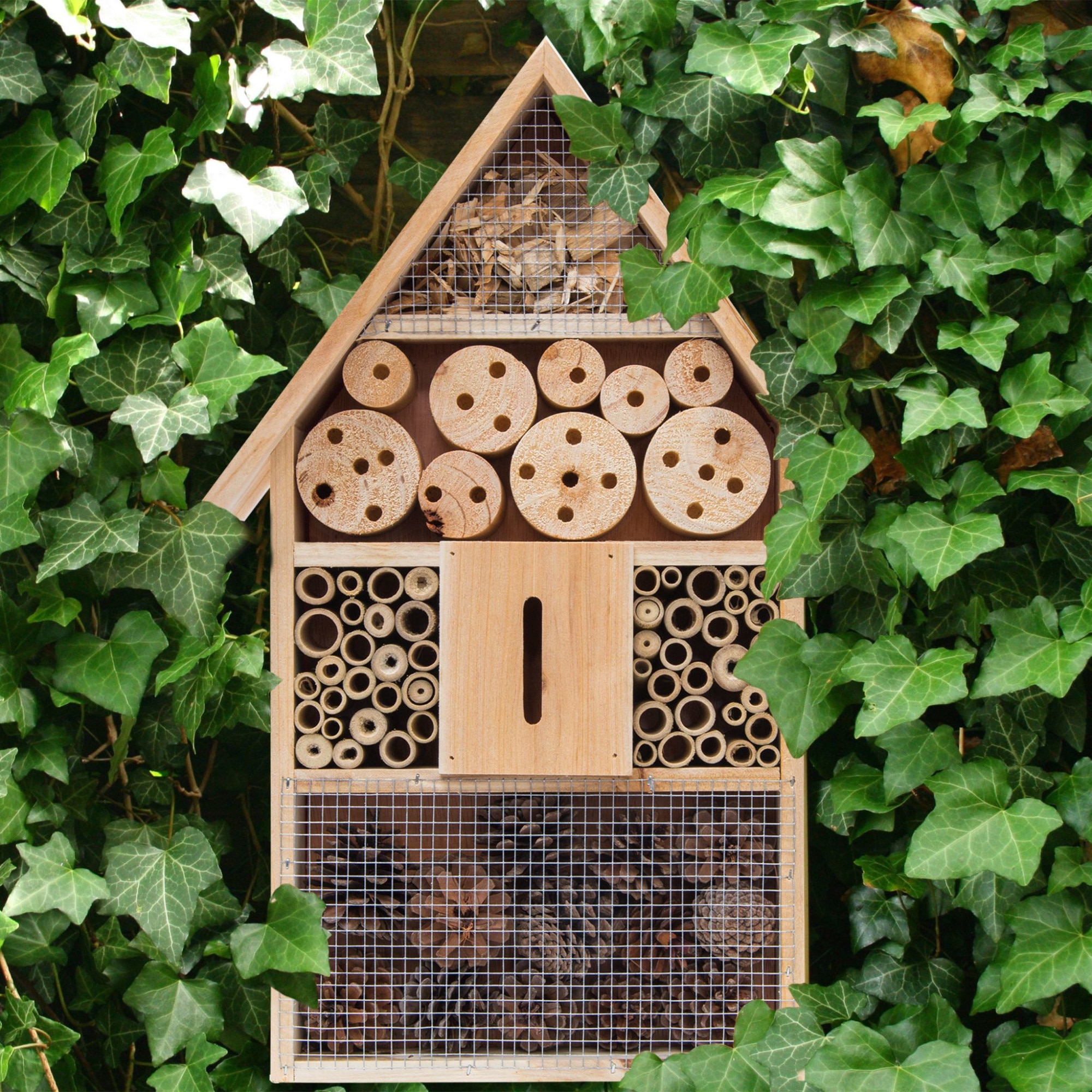 Casuta pentru insecte colorata, din bambus, 47 x 31 x 7 cm - eMAG.ro