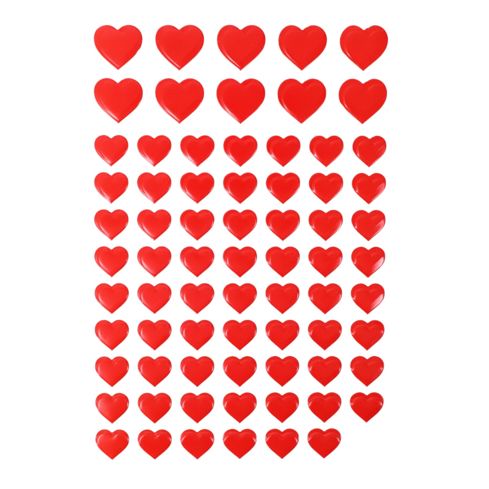 Set Sticker 3D pentru copii, Inimioare, 72 piese, ALP076, 1.7 - 2.5 cm ...