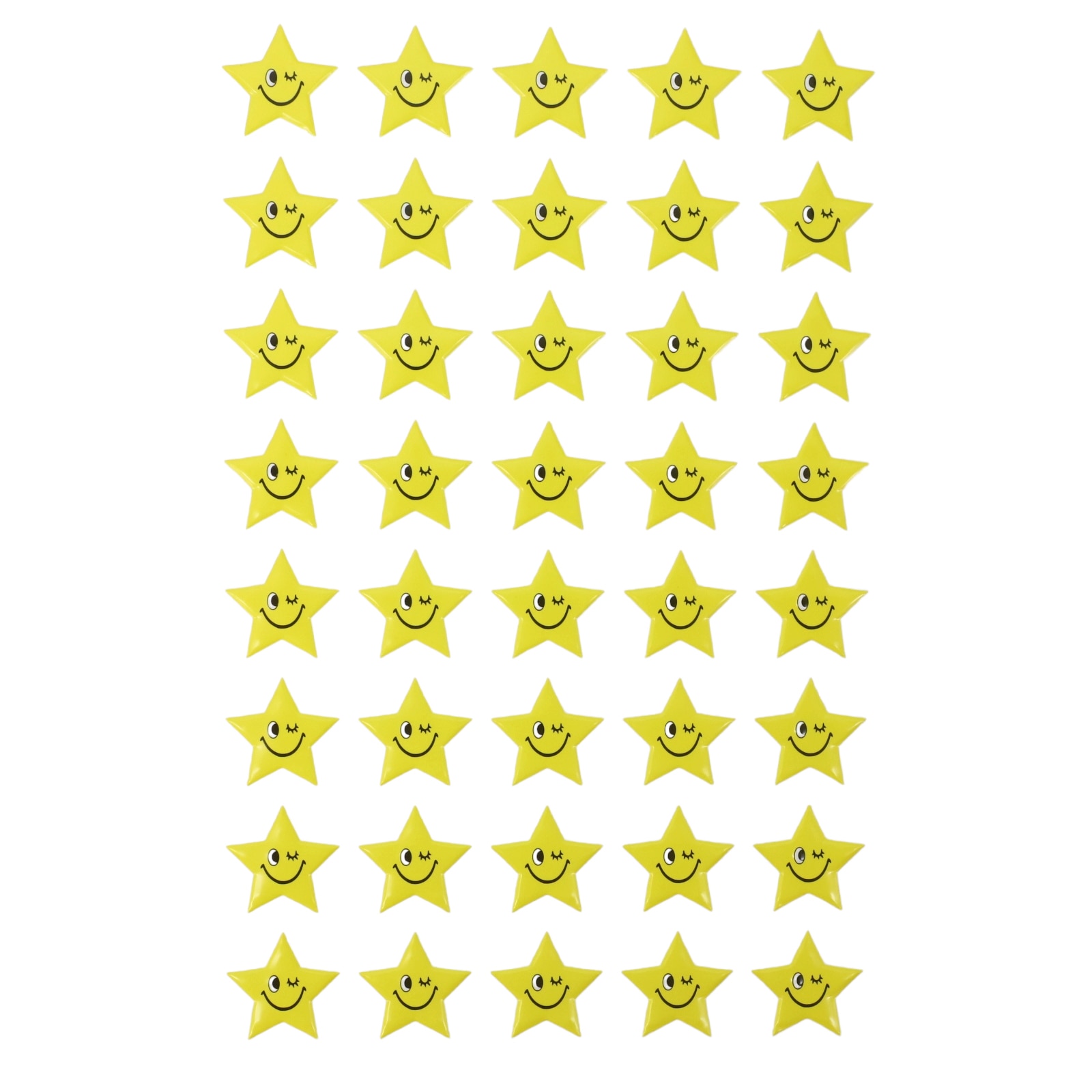 Set Sticker 3D pentru copii, Stelute, 40 piese, ALP029, 3 cm, Galben ...