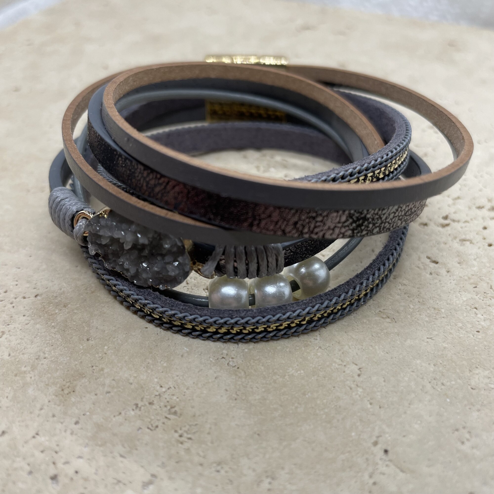 Bratara dama, NAIRAM, piele multistrat, inchidere magnetica - eMAG.ro