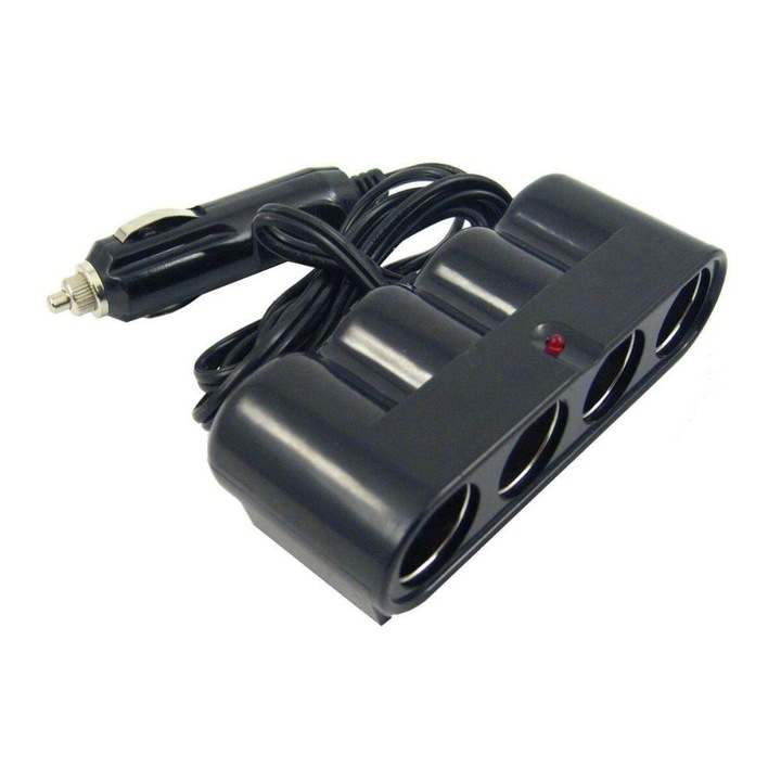 Stecher 4 prize 12/24V cu fir si prindere cu surub, 42947 CarCo - eMAG.ro