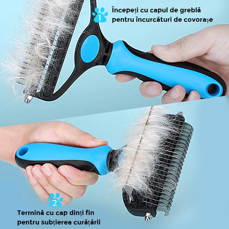 Perie pentru par de animale Attvn P20, 2 in 1 instrumente de epilare ...