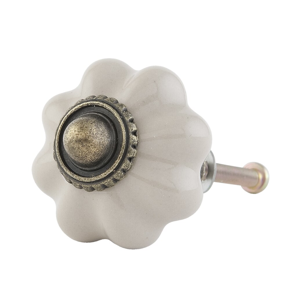 Set 4 butoni mobila ceramica bej 3x3 cm - eMAG.ro