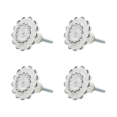 Set 4 butoni mobila fier negru alb 4x3 cm - eMAG.ro