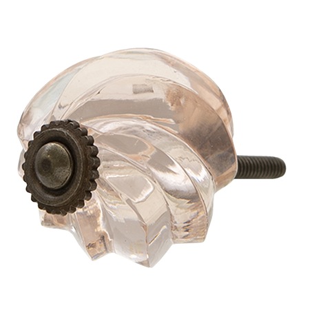 Set 5 butoni mobilier sticla roz 4x4 cm - eMAG.ro