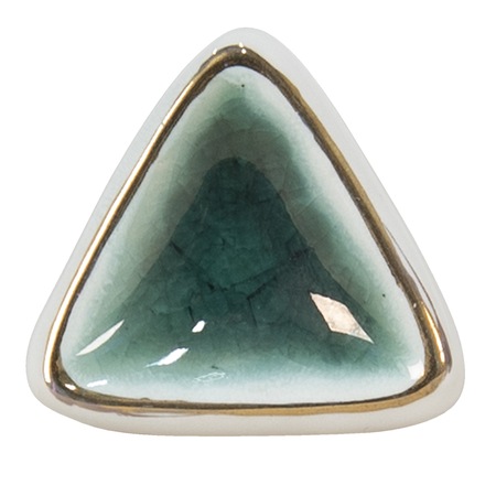 Set 4 butoni mobilier ceramica alba verde 5x5x7 cm - eMAG.ro