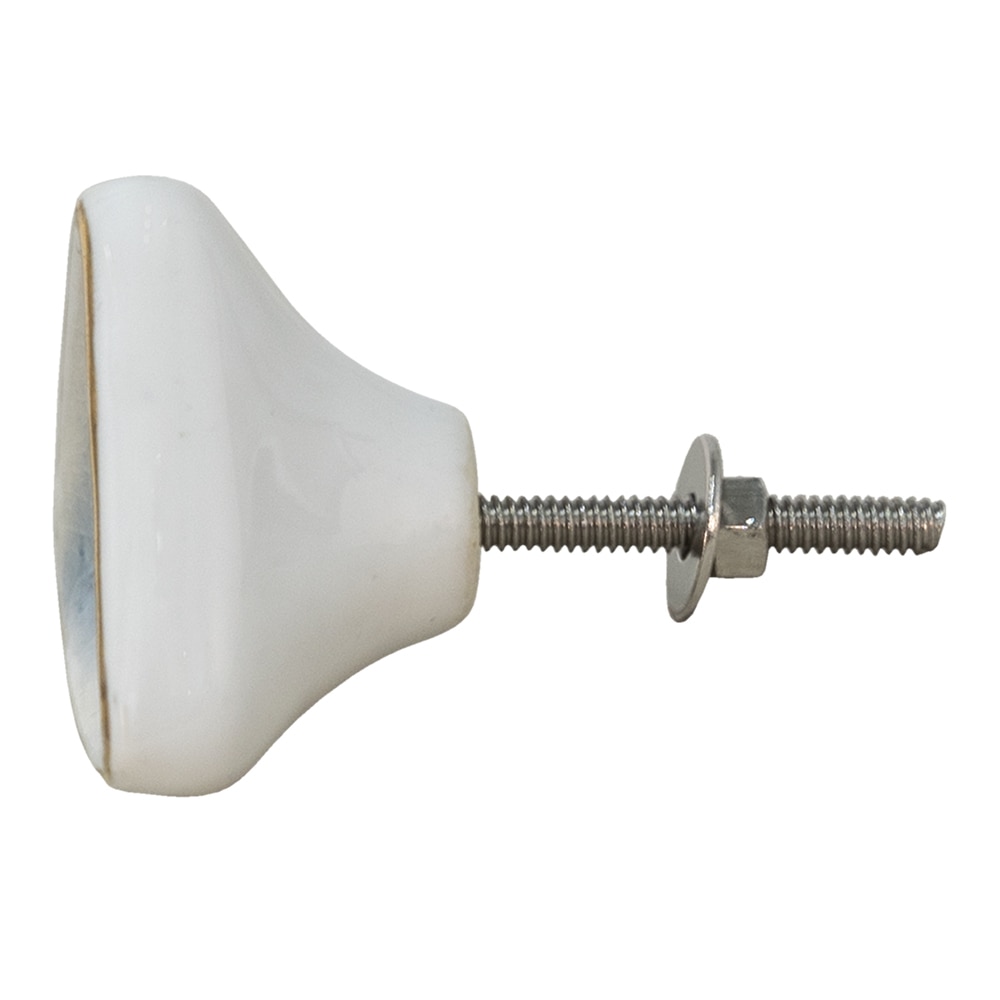 Set 4 butoni mobilier ceramica alba albastra 5x5x7 cm - eMAG.ro