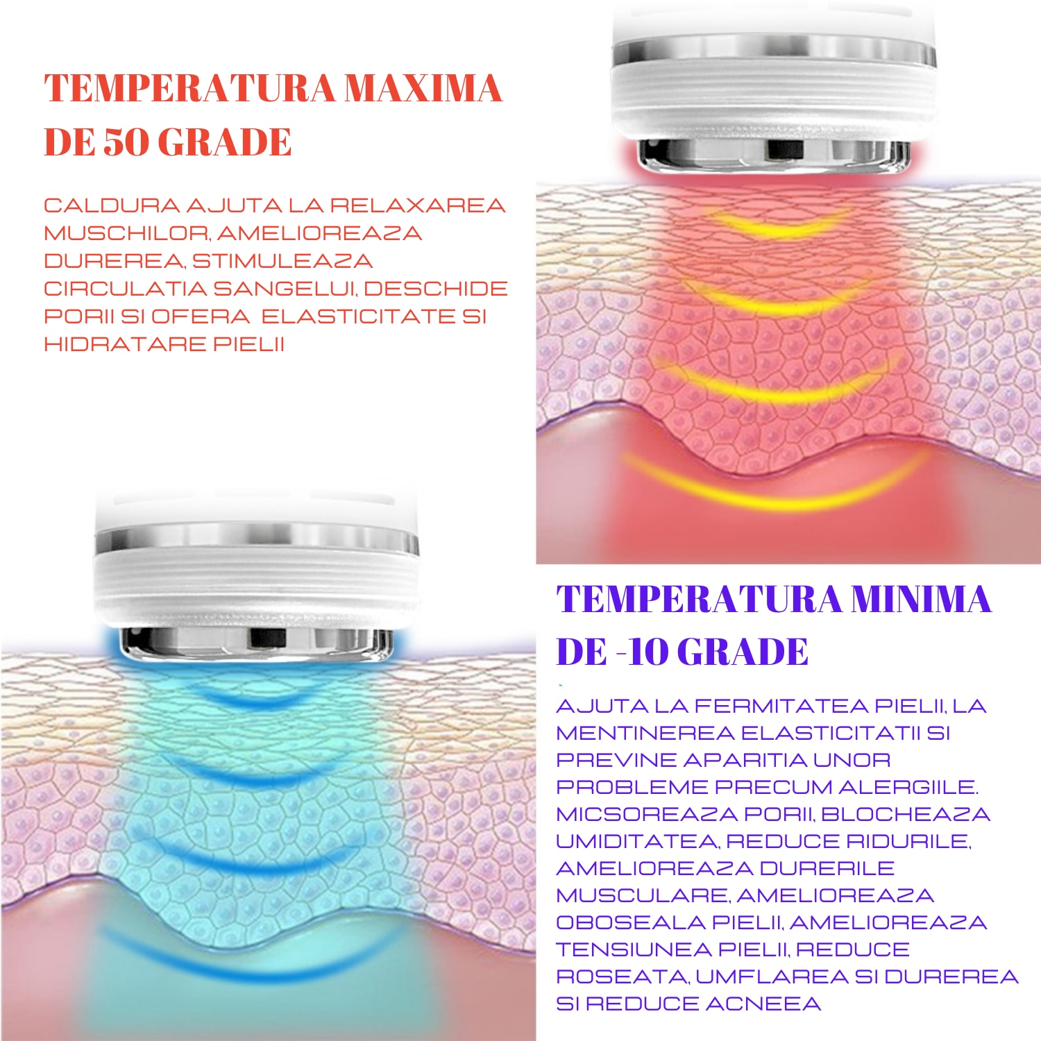 Aparat Cosmetic Profesional Rejuvenare Faciala 7 in 1 Hidrogenare ...