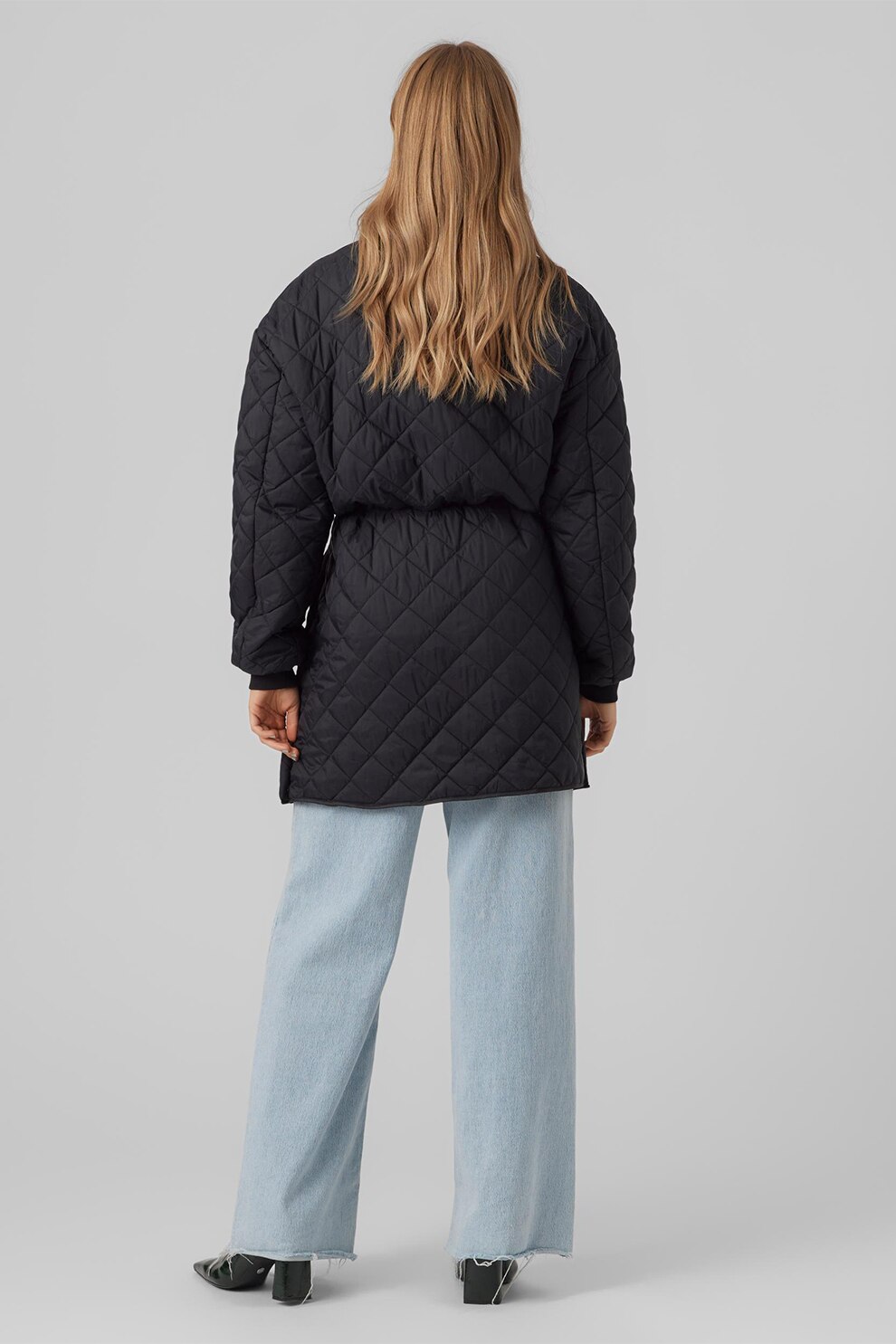 Vero Moda, Зимно яке с регулируема талия Betsy, Черен, S - eMAG.bg