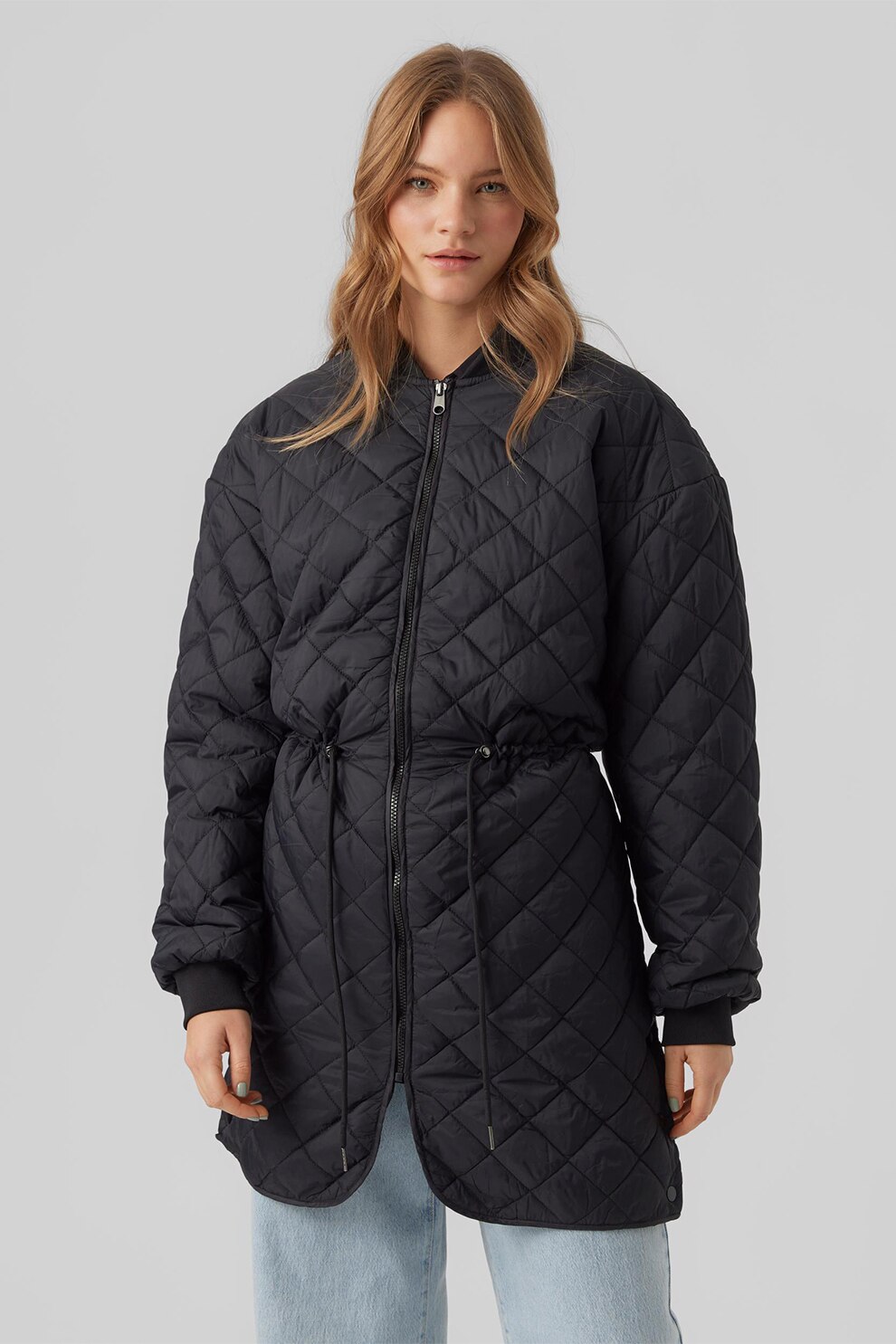 Vero Moda, Зимно яке с регулируема талия Betsy, Черен, S - eMAG.bg