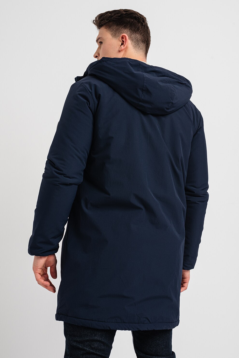 Jack & Jones, Geaca parka cu vatelina si gluga, Albastru marin, M - eMAG.ro