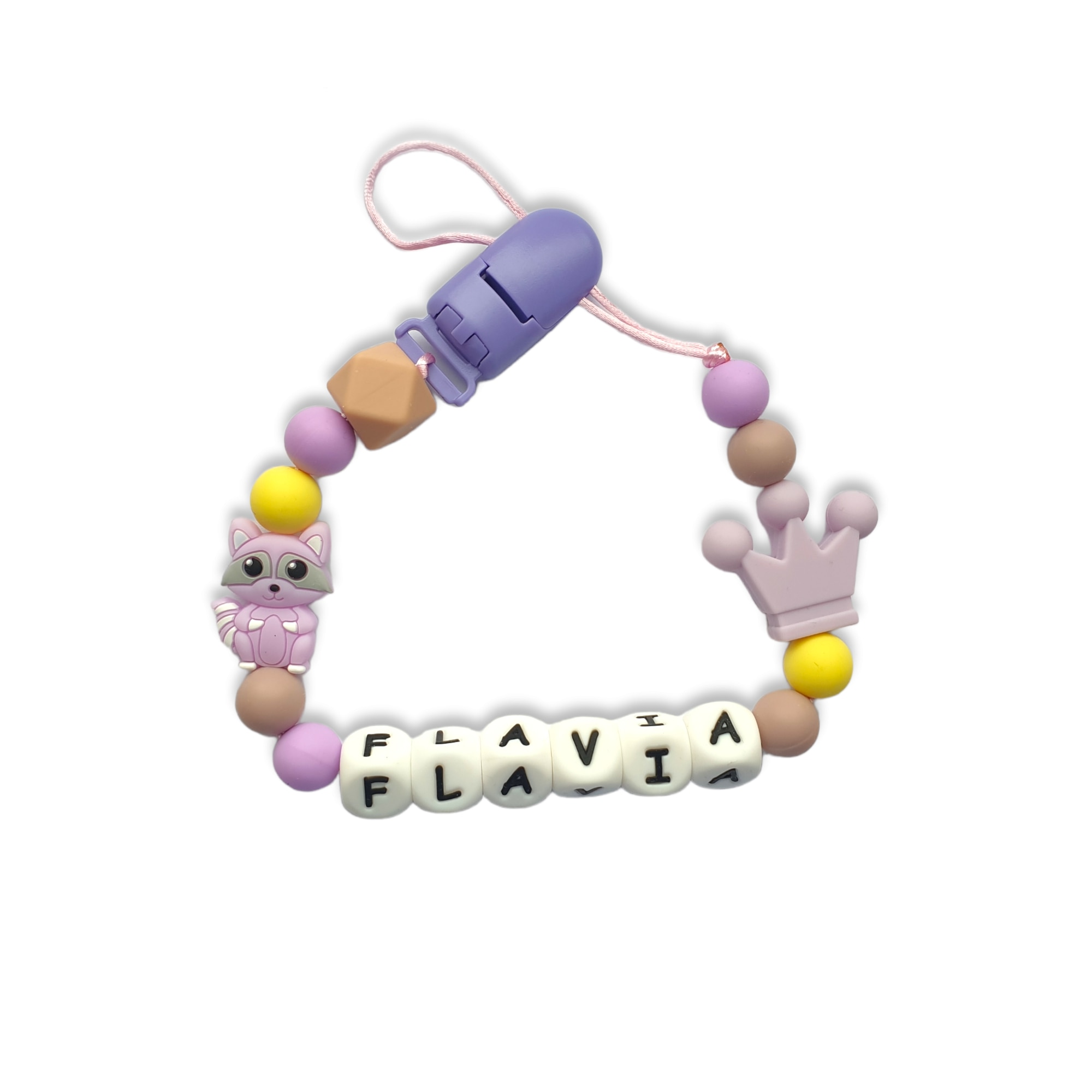 Lantisor personalizat pentru suzeta din silicon alimentar/coroana - eMAG.ro