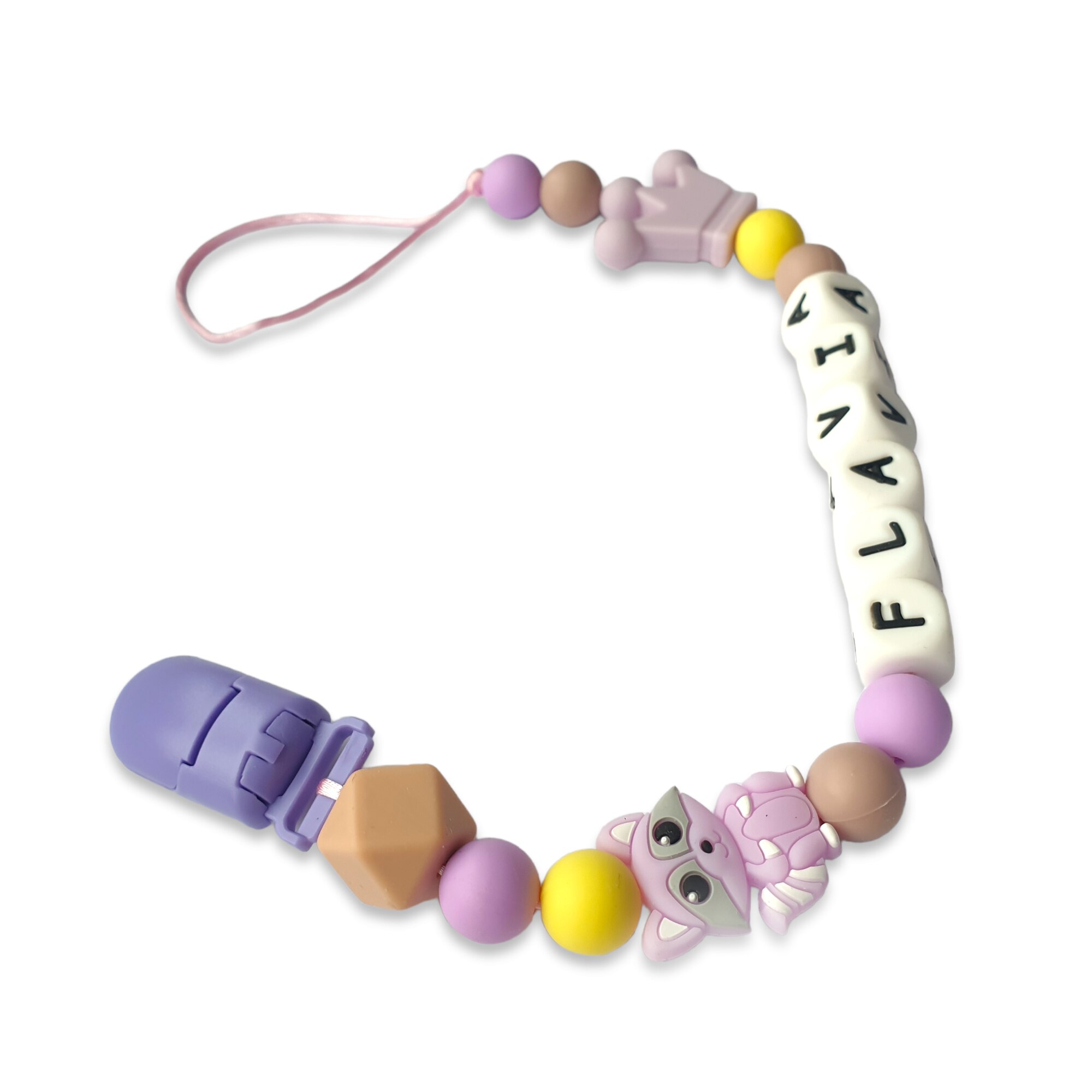 Lantisor personalizat pentru suzeta din silicon alimentar/coroana - eMAG.ro