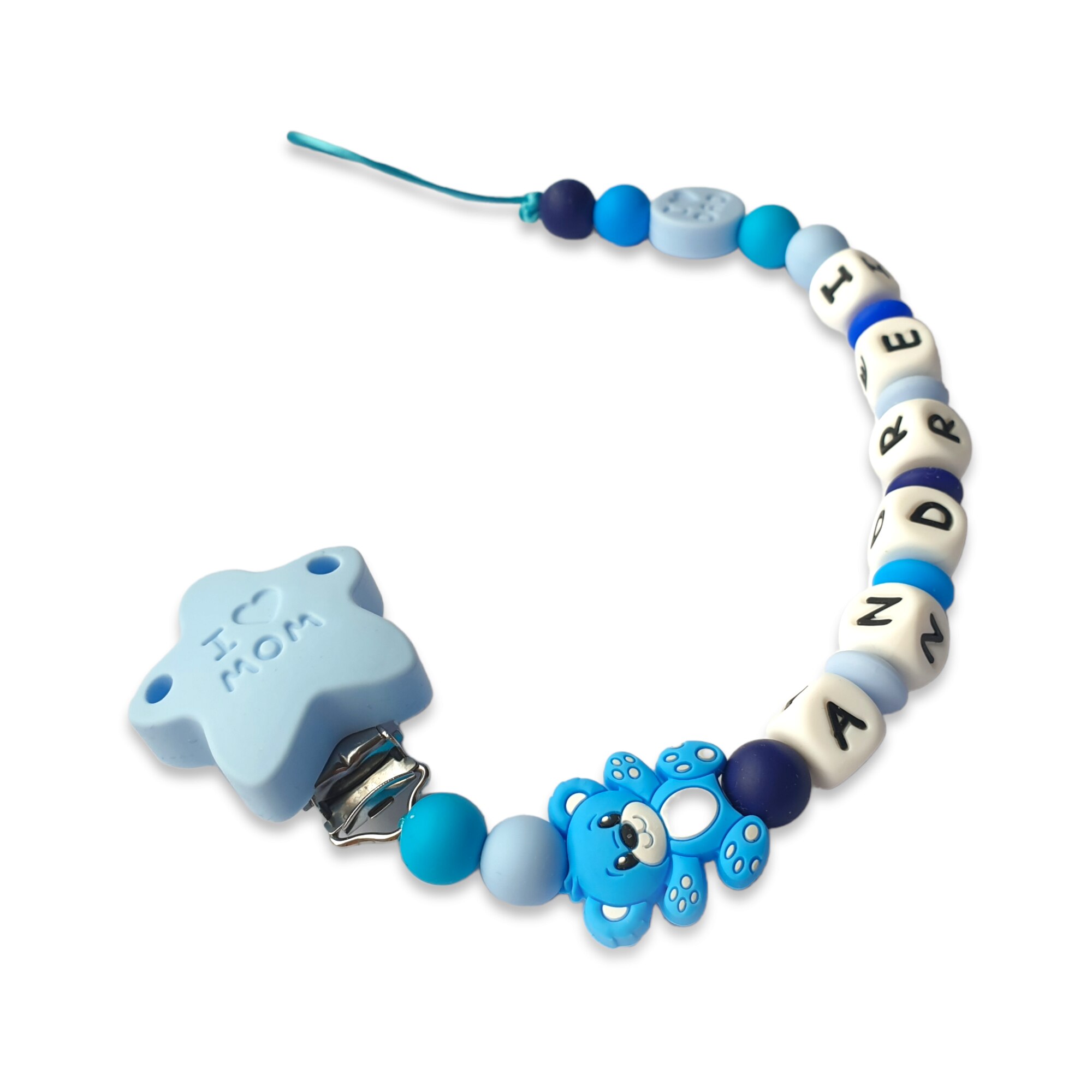 Lantisor personalizat pentru suzeta din silicon alimentar/love M&D ...