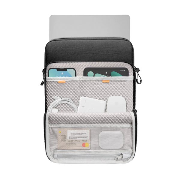 Husa pentru laptop, tomtoc, 13 inch, Pentru MacBook Air/Pro, Negru ...