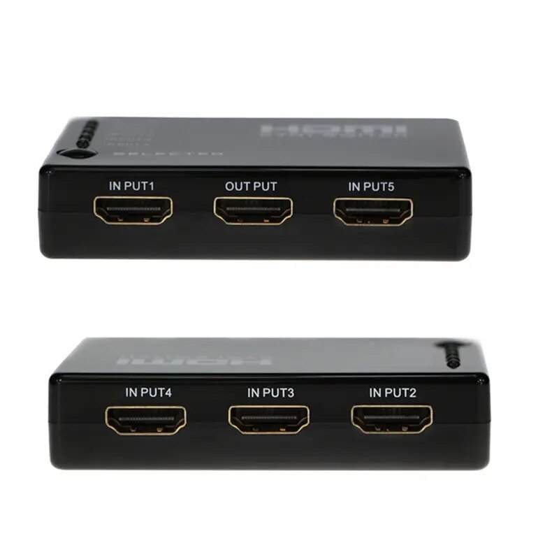 Мини HDMI превключвател 5в1, Модел KD301, С дистанционно управление ...