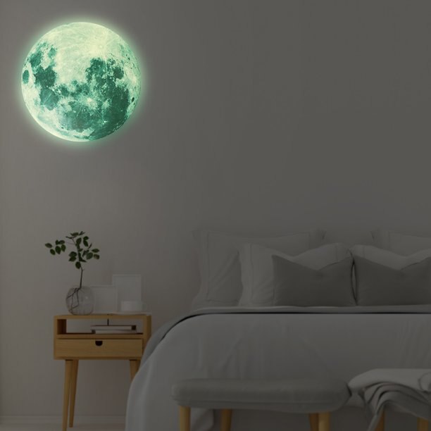 Sticker Glow in the dark Luxer, Autocolant Luna Fosforescenta, Verde ...