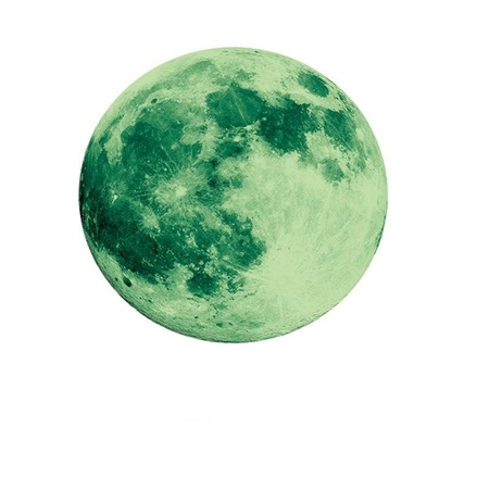 Sticker Glow in the dark Luxer, Autocolant Luna Fosforescenta, Verde ...