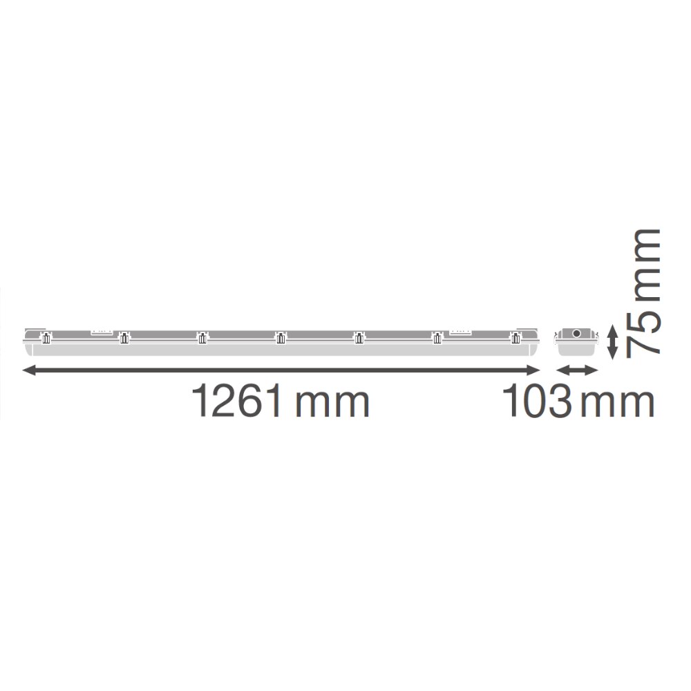 Corp Iluminat Aplicat Osram Ledvance 1200 DP 2 x Surse Led IP65 - eMAG.ro