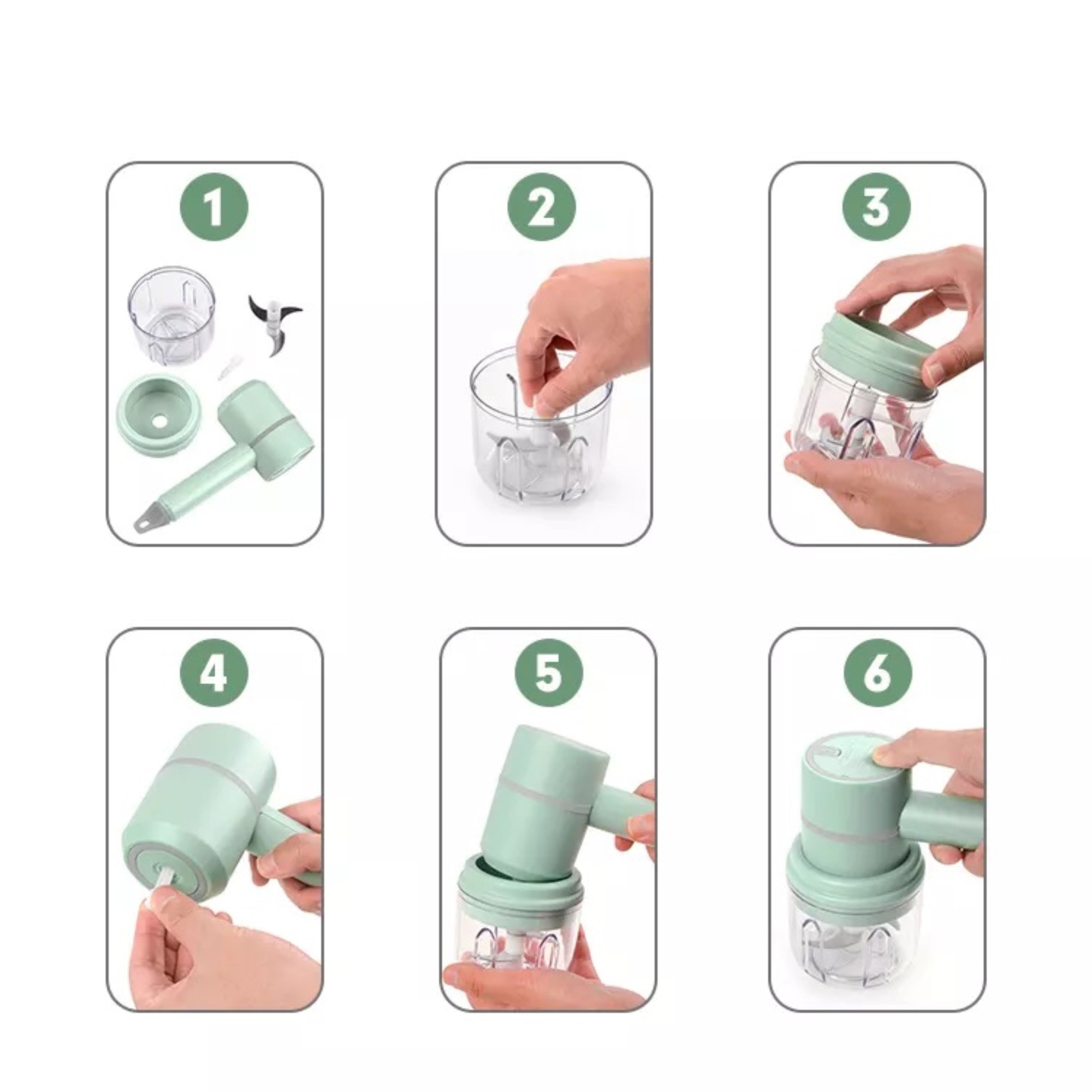 Mini mixer portabil 3 in 1 fara fir Kinscoter, Blender de mana ...