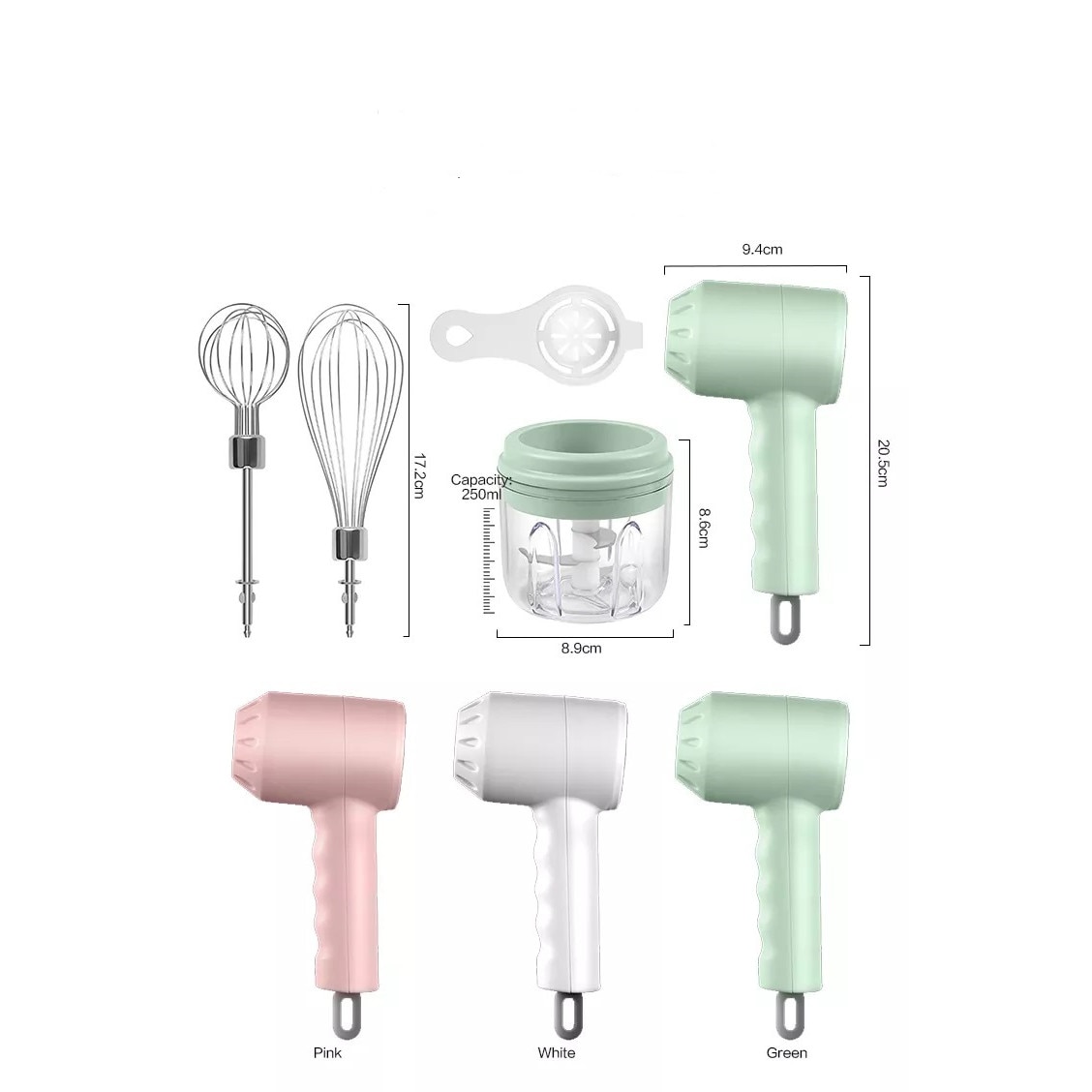 Mini mixer portabil 3 in 1 fara fir Kinscoter, Blender de mana ...