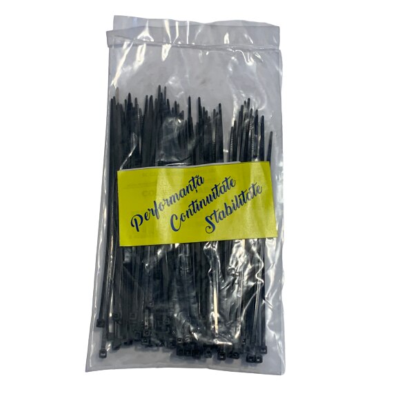 Colier plastic 2.5 mm x 150 mm, 100 bucati/set - eMAG.ro