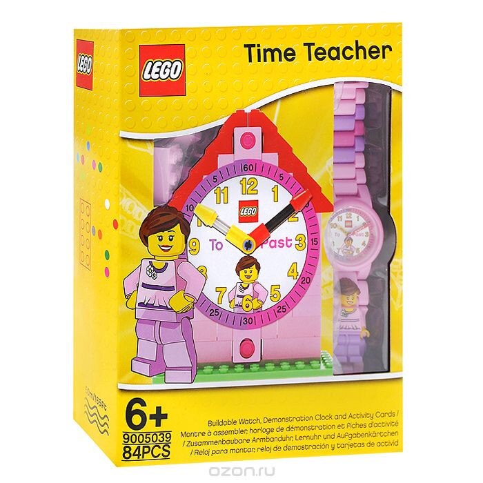 Set ceas educativ + ceas de mana cu minifigurina LEGO Classic - Fete ...