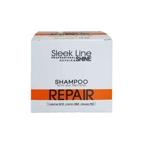 Sampon REPARATOR SLEEK LINE - Set 40 Plicuri x 15ml - eMAG.ro