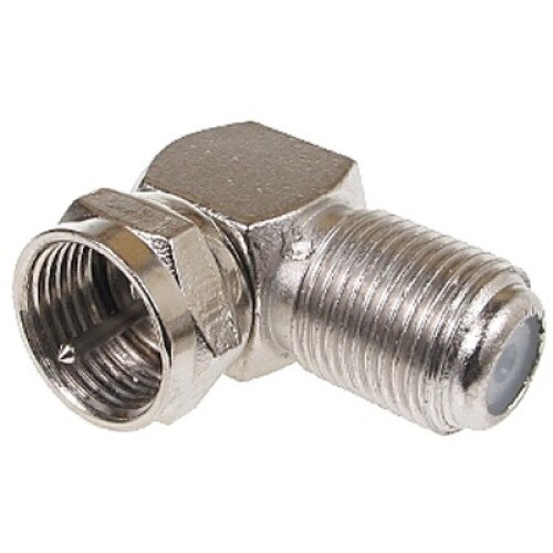 Mufa unghiulara F, Inny-D, Metal, 75 ohm, Argintiu - eMAG.ro