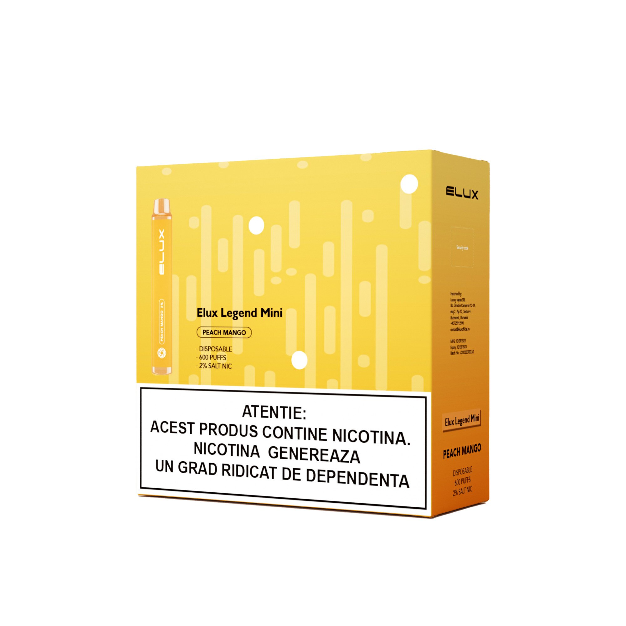 Cutie 10 bucati de tigari electronice Elux, Legend Mini, 600 puff cu ...